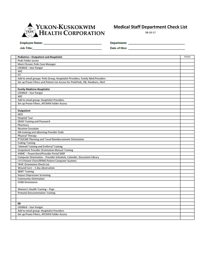 File:Corporate and medical staff orientation checklist.pdf - Guide to ...